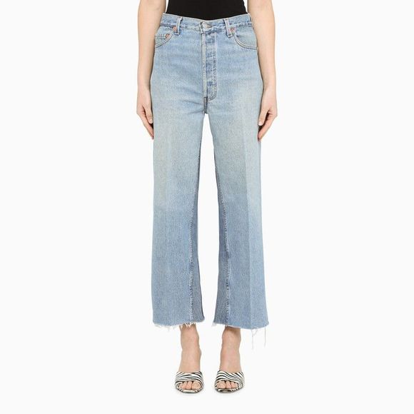 Re/Done | Pants & Jumpsuits | Redone Blue Flared Jeans | Poshmark